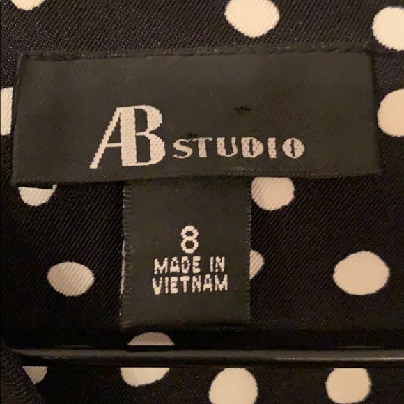 AB Studio | Dresses | Ab Studio Black White Polka Dot Dress 8 | Poshmark